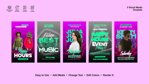 Instagram Night Party Reels, After Effects Project Files | VideoHive