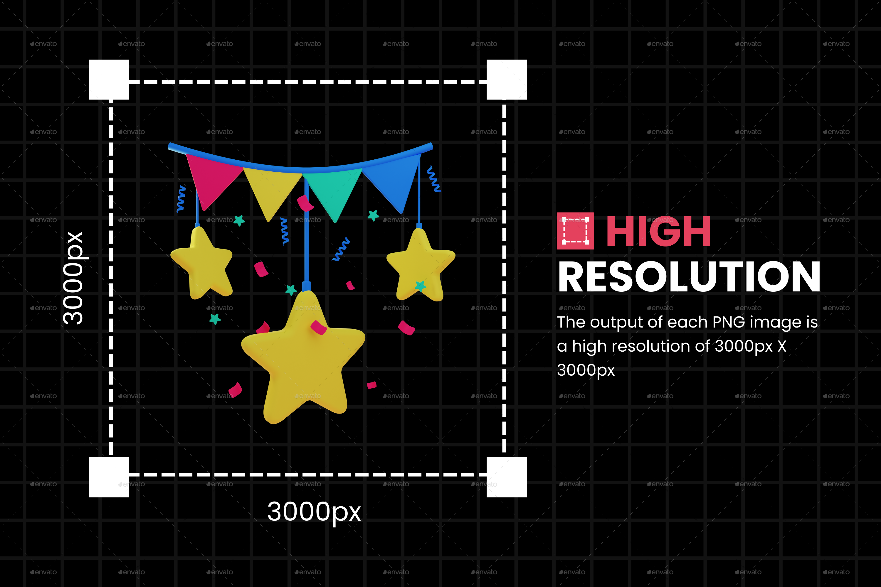 Celebration 3D Illustration Pack, Graphics | GraphicRiver