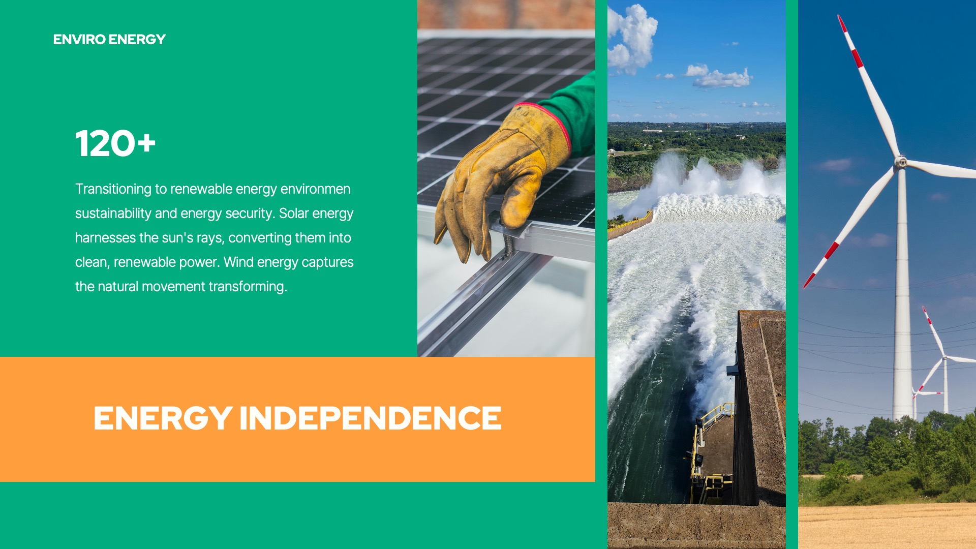 Enviro - Renewable Energy Keynote Template, Presentation Templates