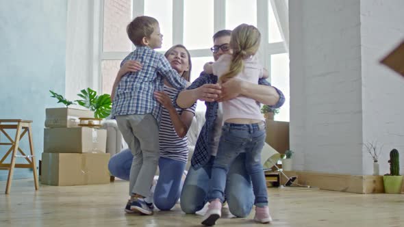 Children Running into Arms of Parents, Stock Footage | VideoHive