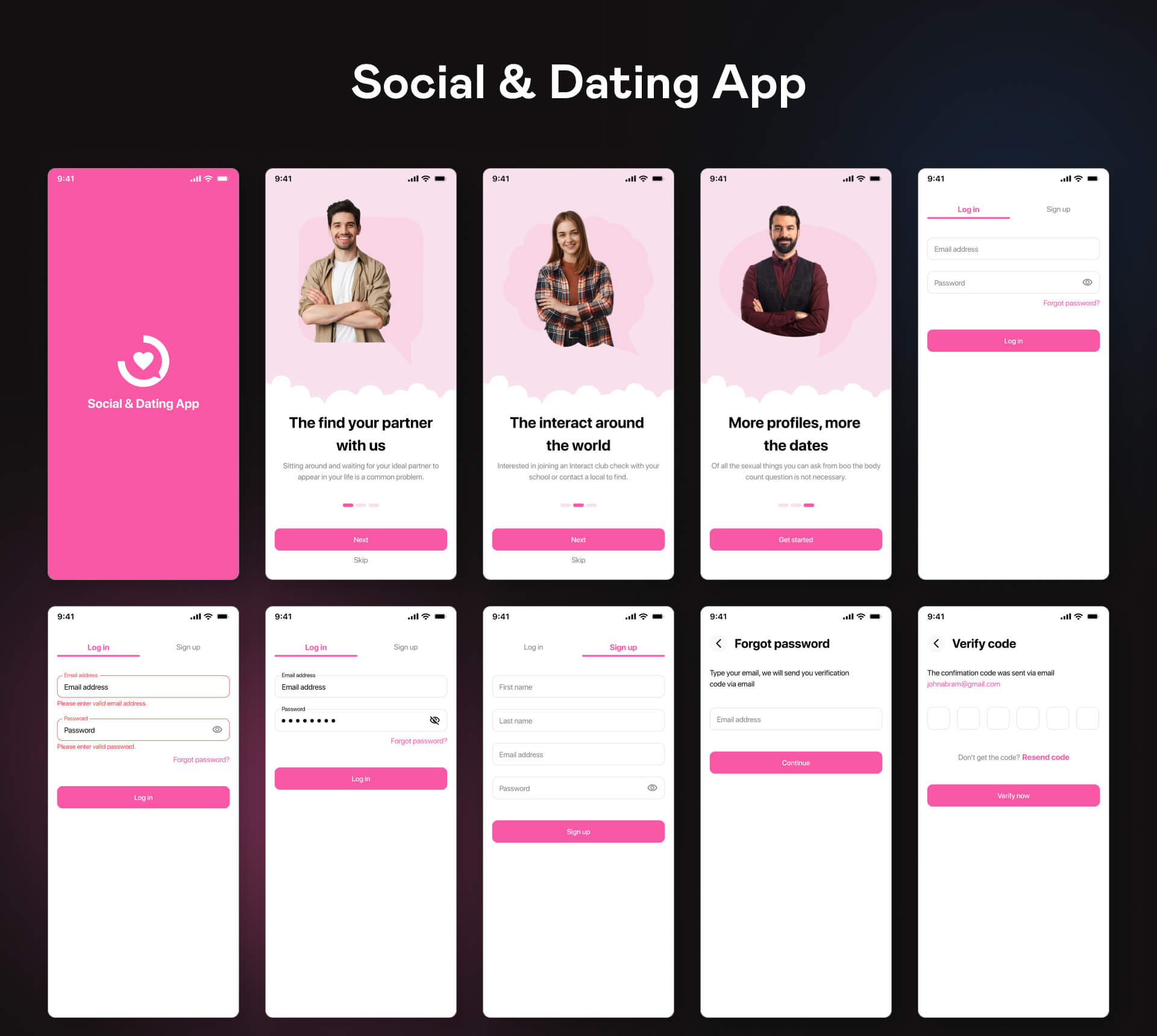 Linklove Ui Template Social Match And Chat App In Flutter Dating App Cupidconnect Template