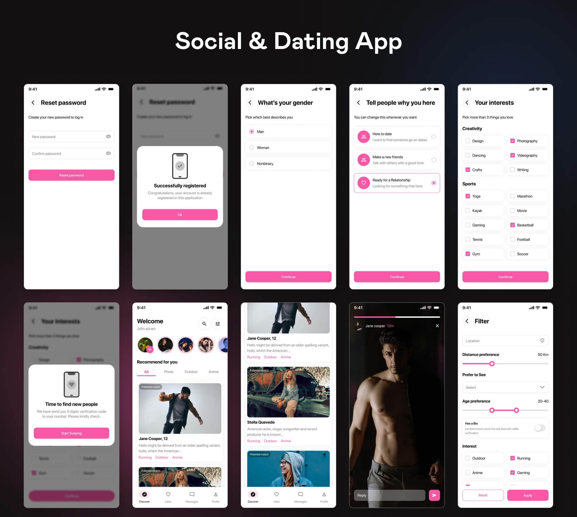 LinkLove UI Template | Social Match & Chat App in Flutter | Dating App | CupidConnect Template ...