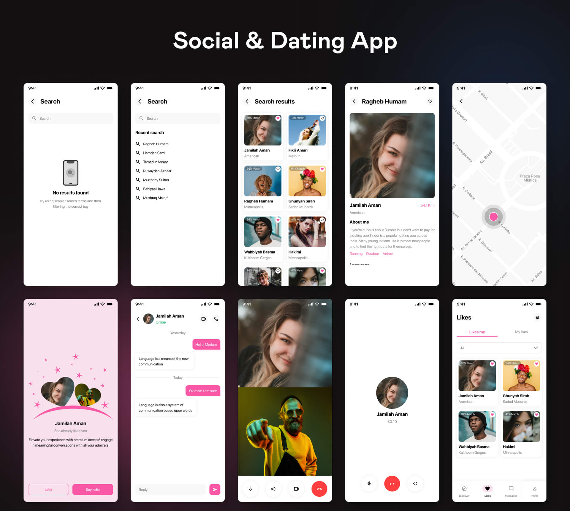 LinkLove UI Template | Social Match & Chat App in Flutter | Dating App | CupidConnect Template ...