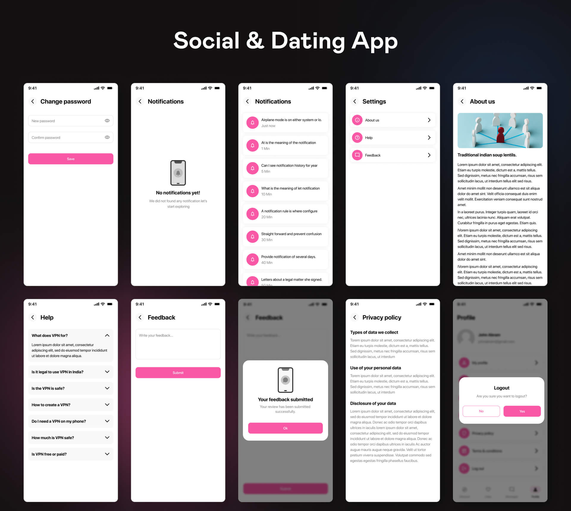 LinkLove UI Template | Social Match & Chat App in Flutter | Dating App | CupidConnect Template ...