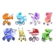 Cartoon Pushchairs, Vectors | GraphicRiver