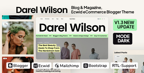 Darel Wilson - Blog and Magazine Blogger Theme by farycreate | ThemeForest