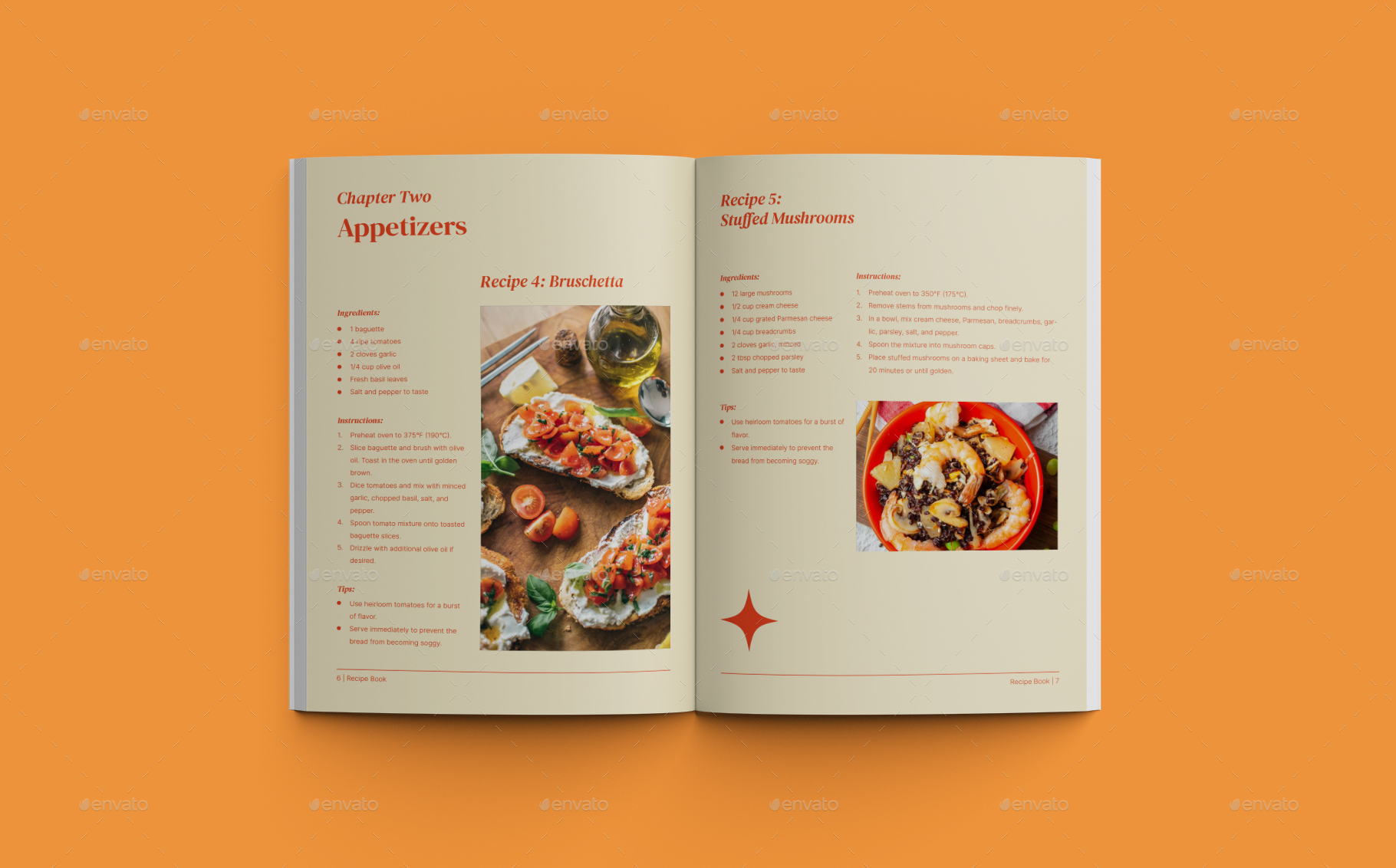 Yellow Recipe Book, Print Templates | GraphicRiver