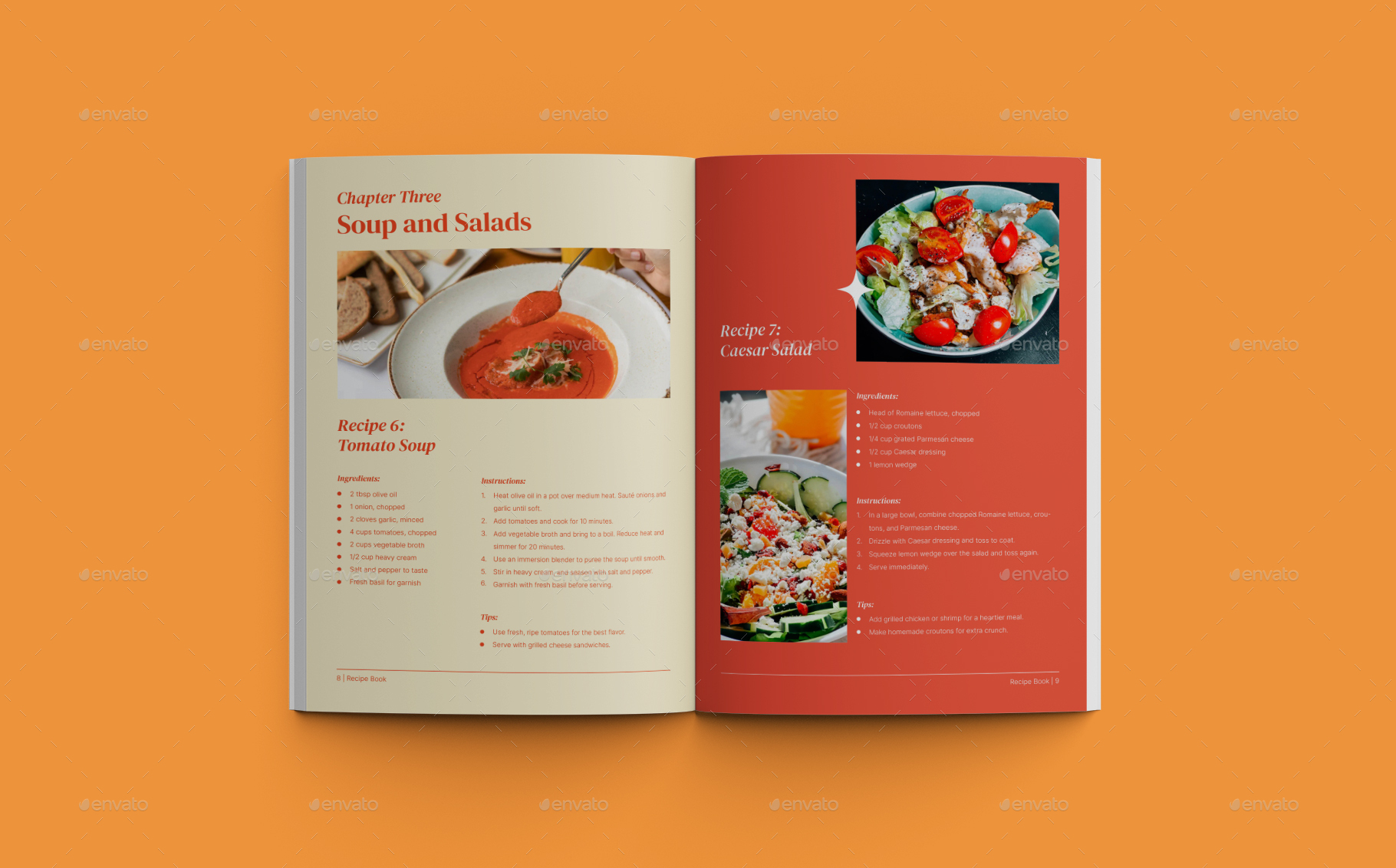 Yellow Recipe Book, Print Templates | GraphicRiver