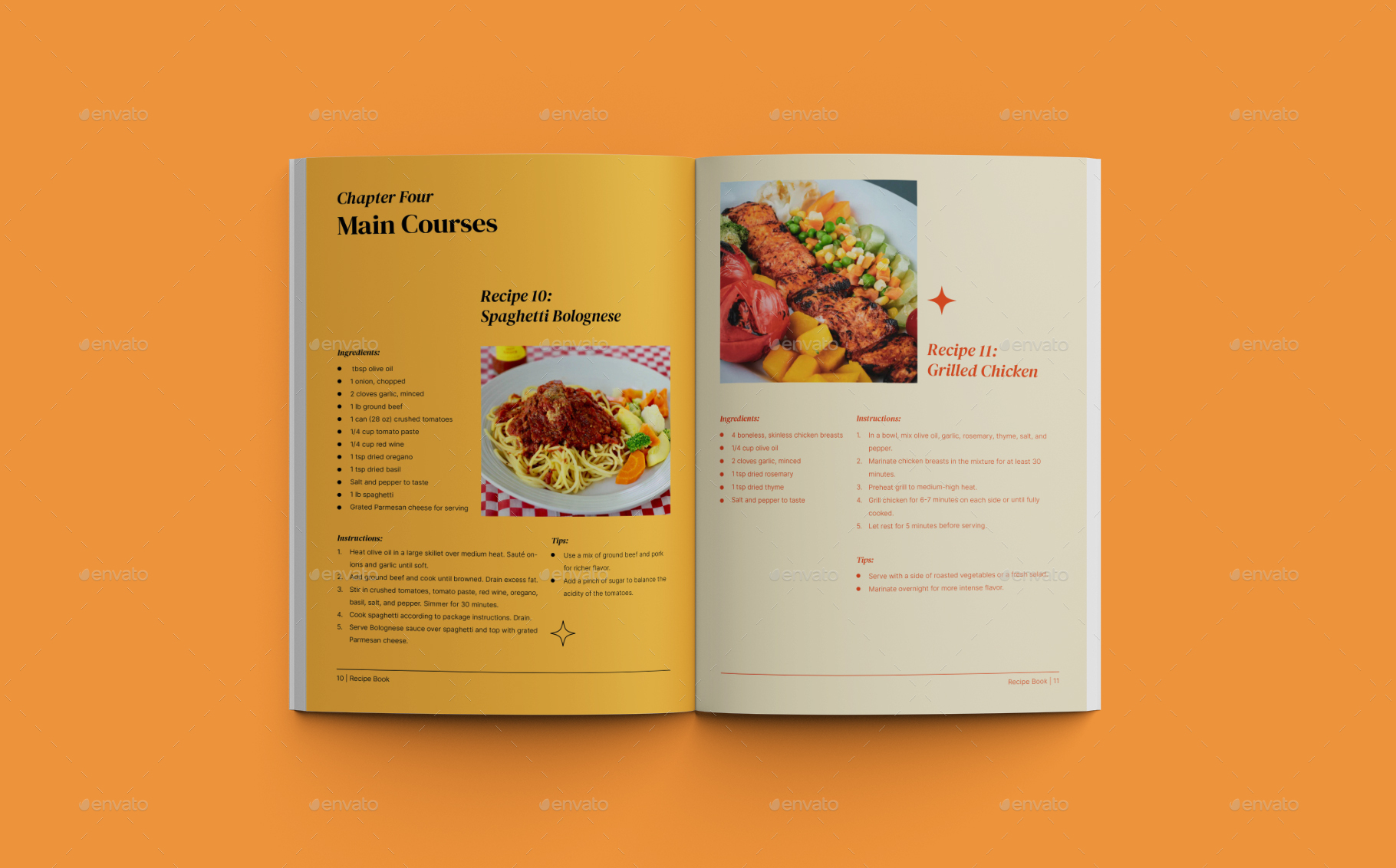 Yellow Recipe Book, Print Templates | GraphicRiver