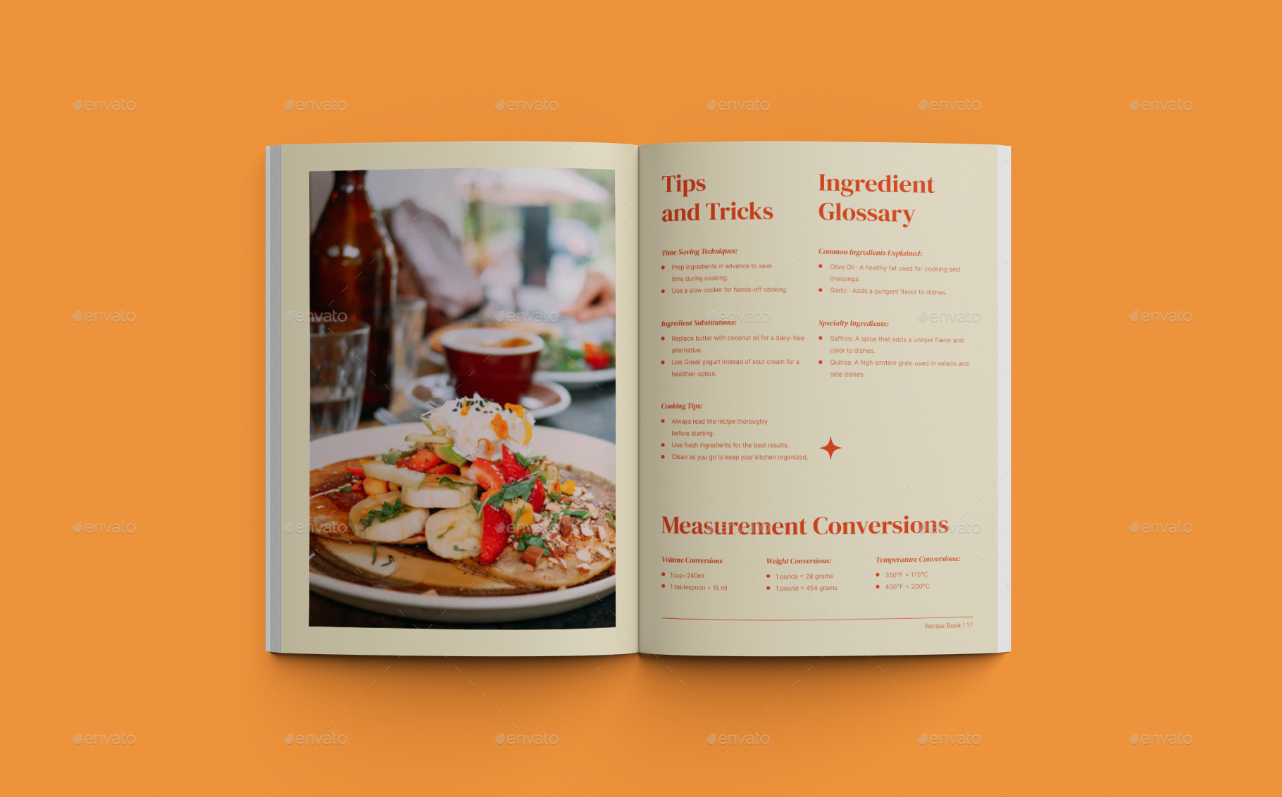 Yellow Recipe Book, Print Templates | GraphicRiver