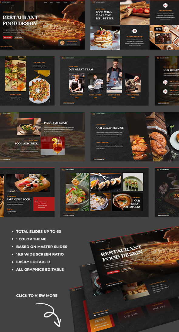 Restaurant Powerpoint Presentation, Presentation Templates | GraphicRiver
