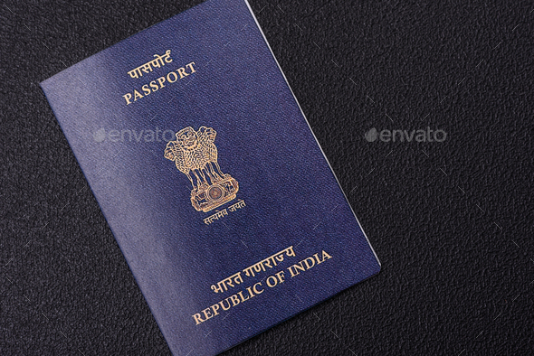 Physical paper international passport of Indian citizen Stock Photo by ...