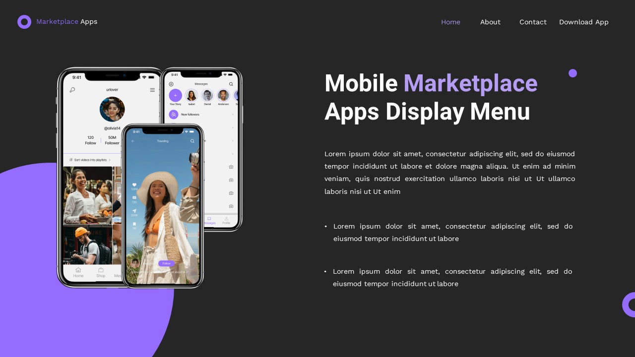 Marketplace Apps - Mobile App Powerpoint Templates, Presentation Templates