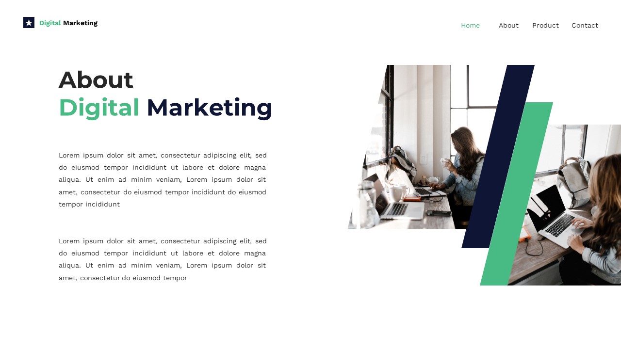 Digital Marketing - Business Google Slide Templates, Presentation Templates