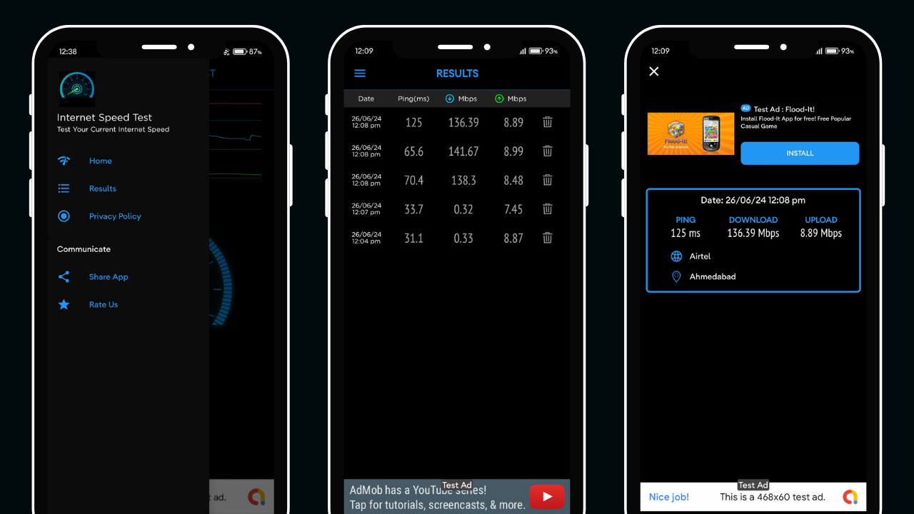 Internet Speed Test with AdMob Ads Android by MJAppsStudio | CodeCanyon