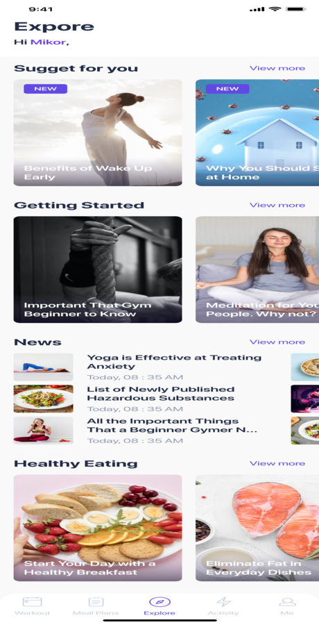 Workouts & Meal Planner App | Flutter UI | Figma + XD + Sketch FREE | Life Time Update | Fitbox ...