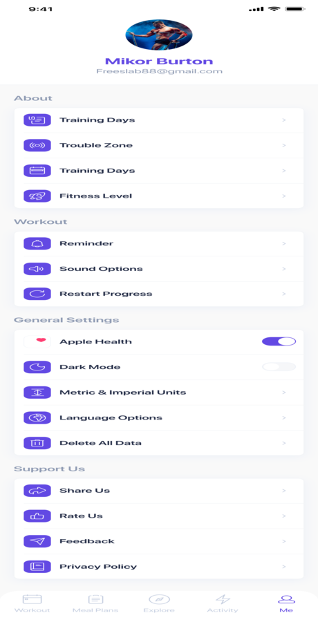 Workouts & Meal Planner App | Flutter UI | Figma + XD + Sketch FREE | Life Time Update | Fitbox ...