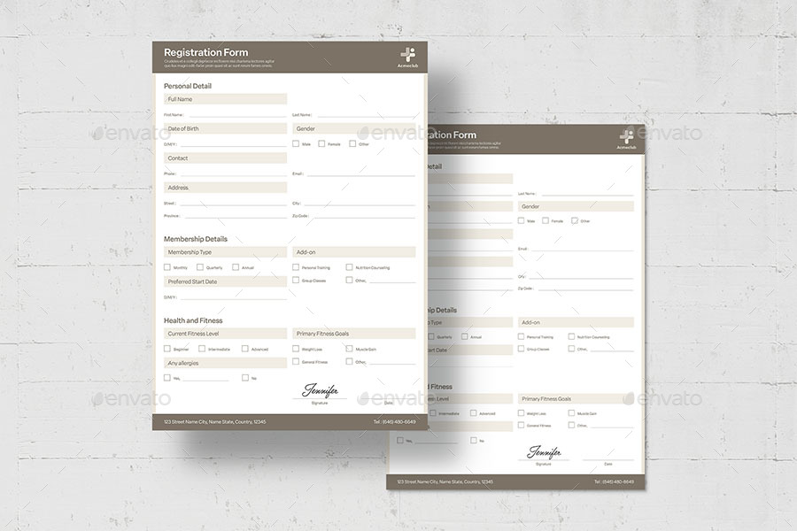 Membership Registration Form Template, Print Templates | GraphicRiver