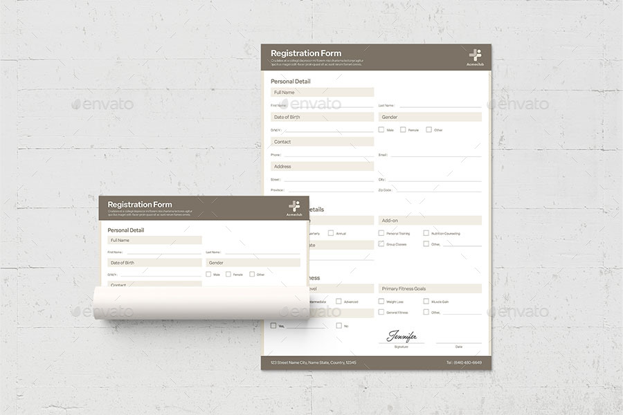 Membership Registration Form Template, Print Templates | GraphicRiver