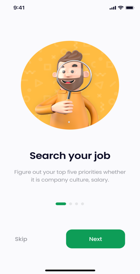 Online Job Finder App | UI Kit | Flutter | Figma FREE | JobSeek by ...
