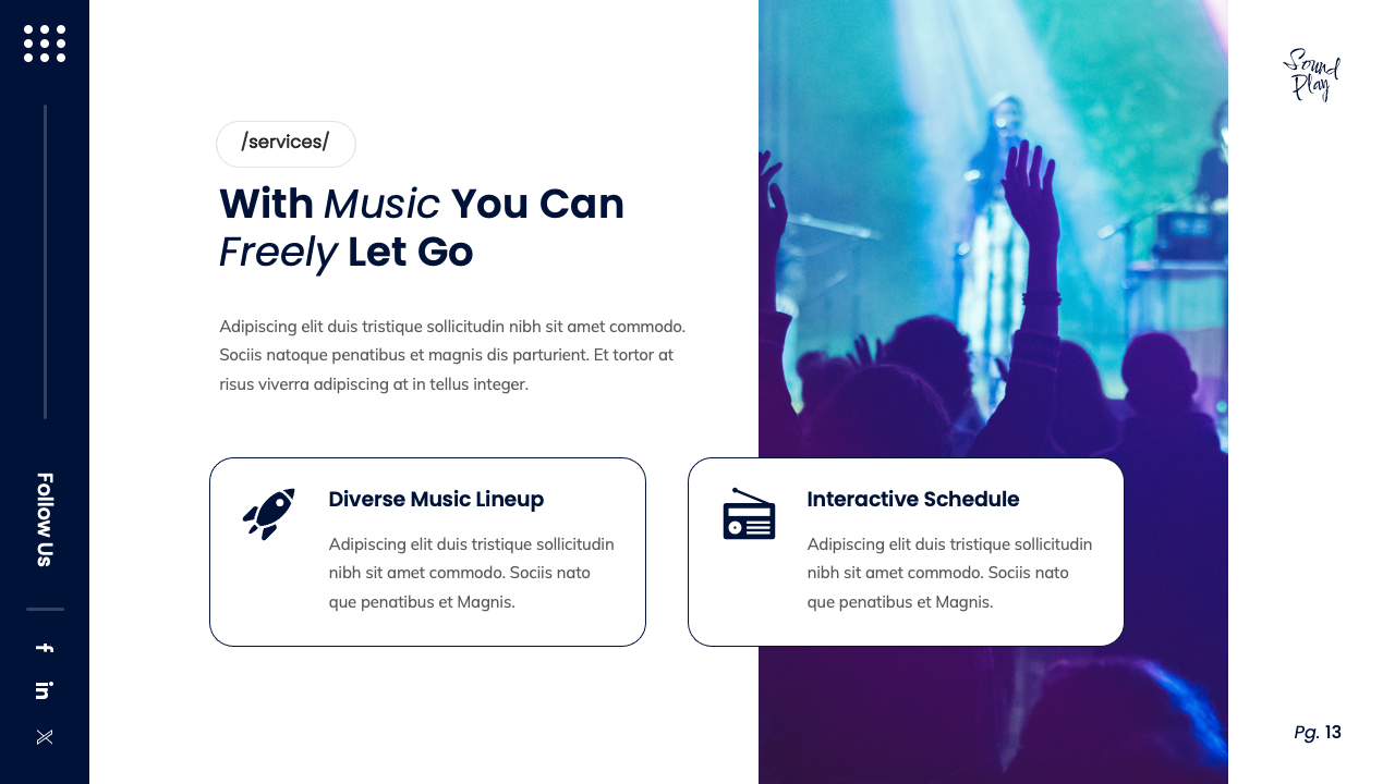 Soundplay - Music Event PowerPoint Template, Presentation Templates
