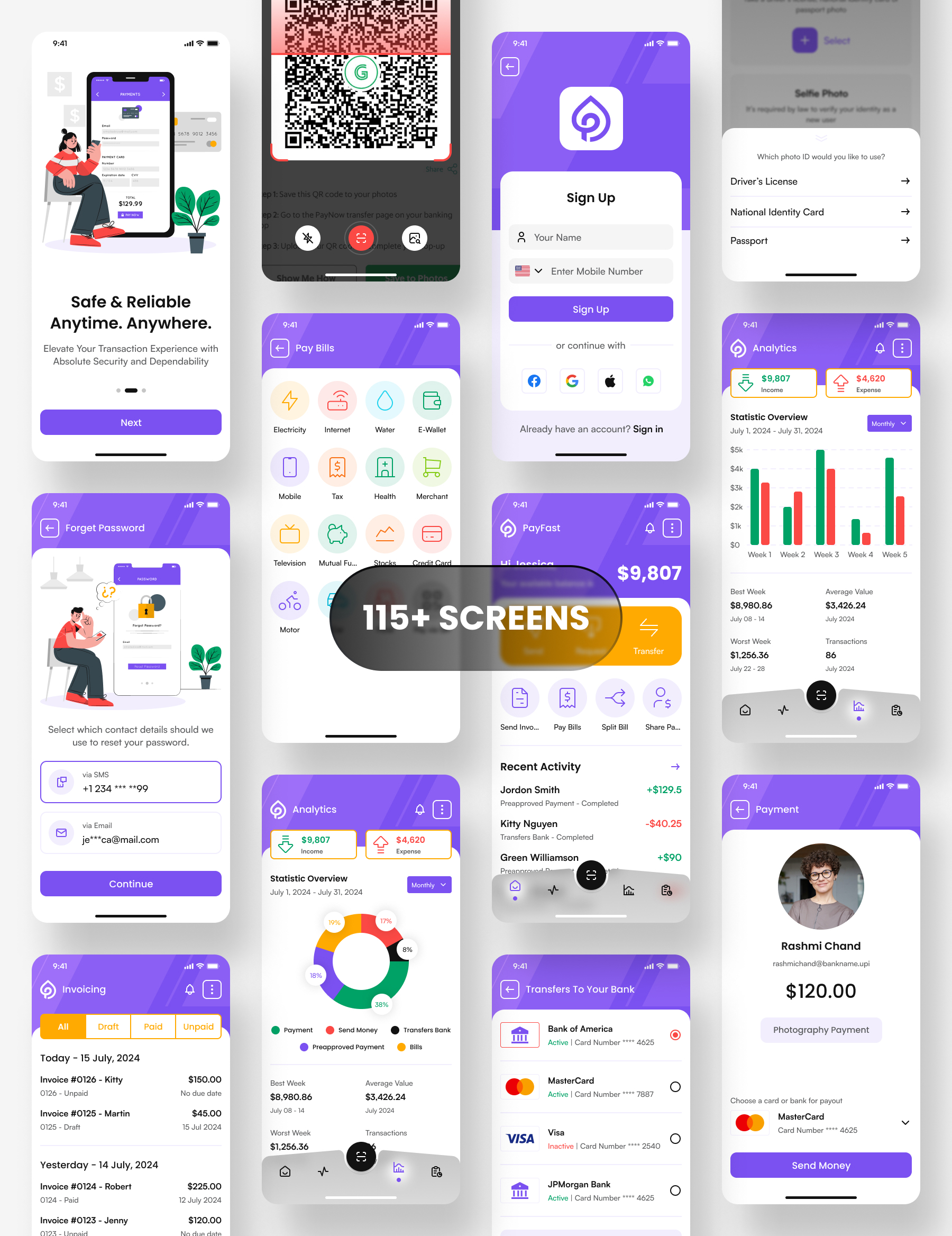 Finance & Online Payment Mobile App PWA HTML Template | PayFast E ...