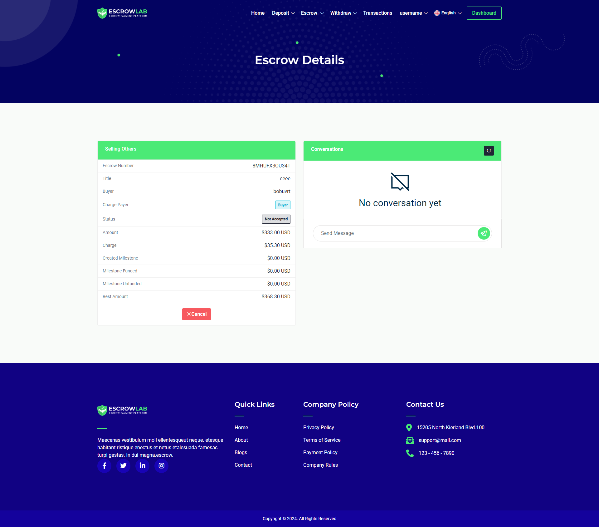 EscrowLab - Escrow Payment Platform by ViserLab | CodeCanyon