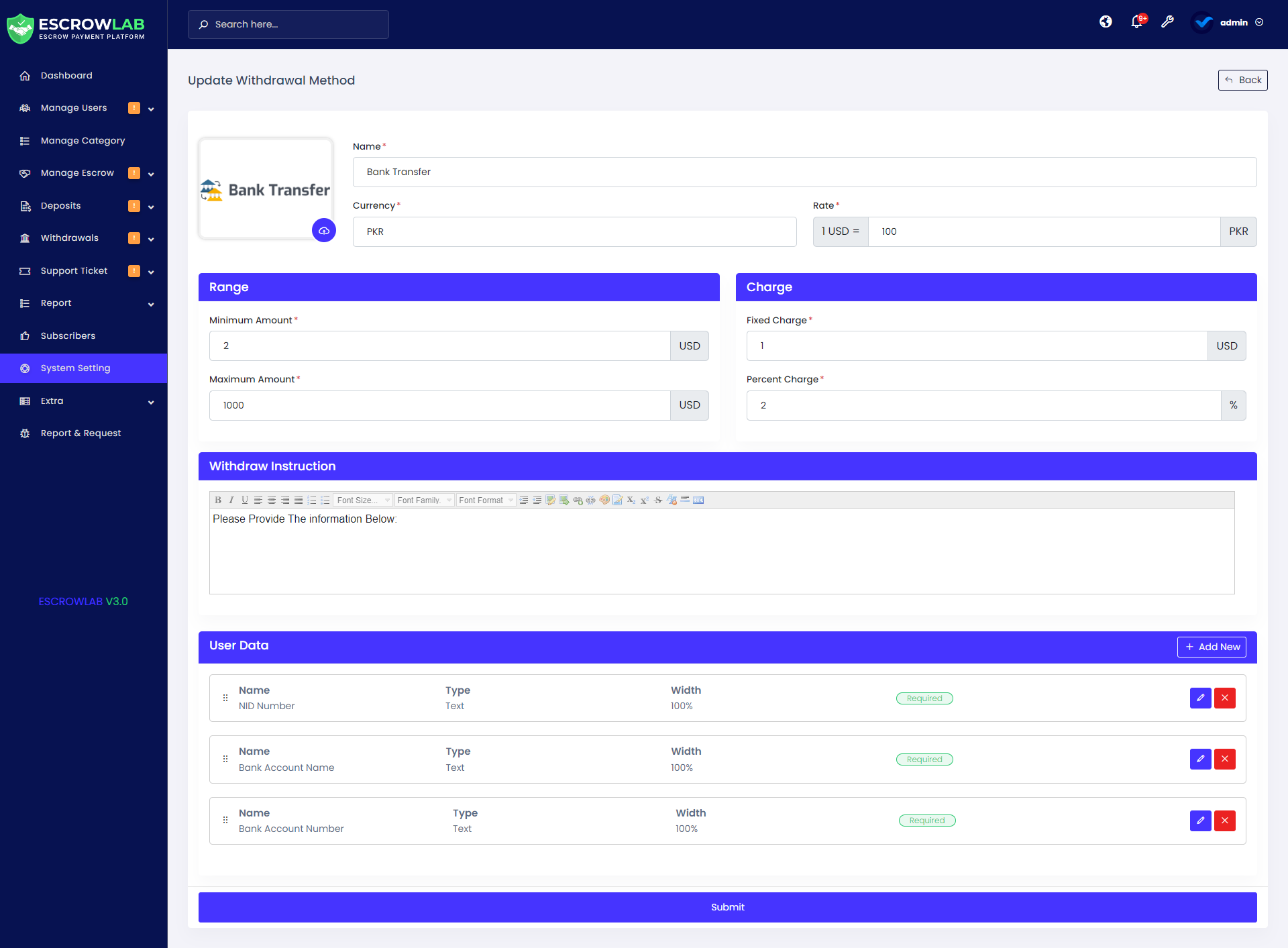 EscrowLab - Escrow Payment Platform by ViserLab | CodeCanyon