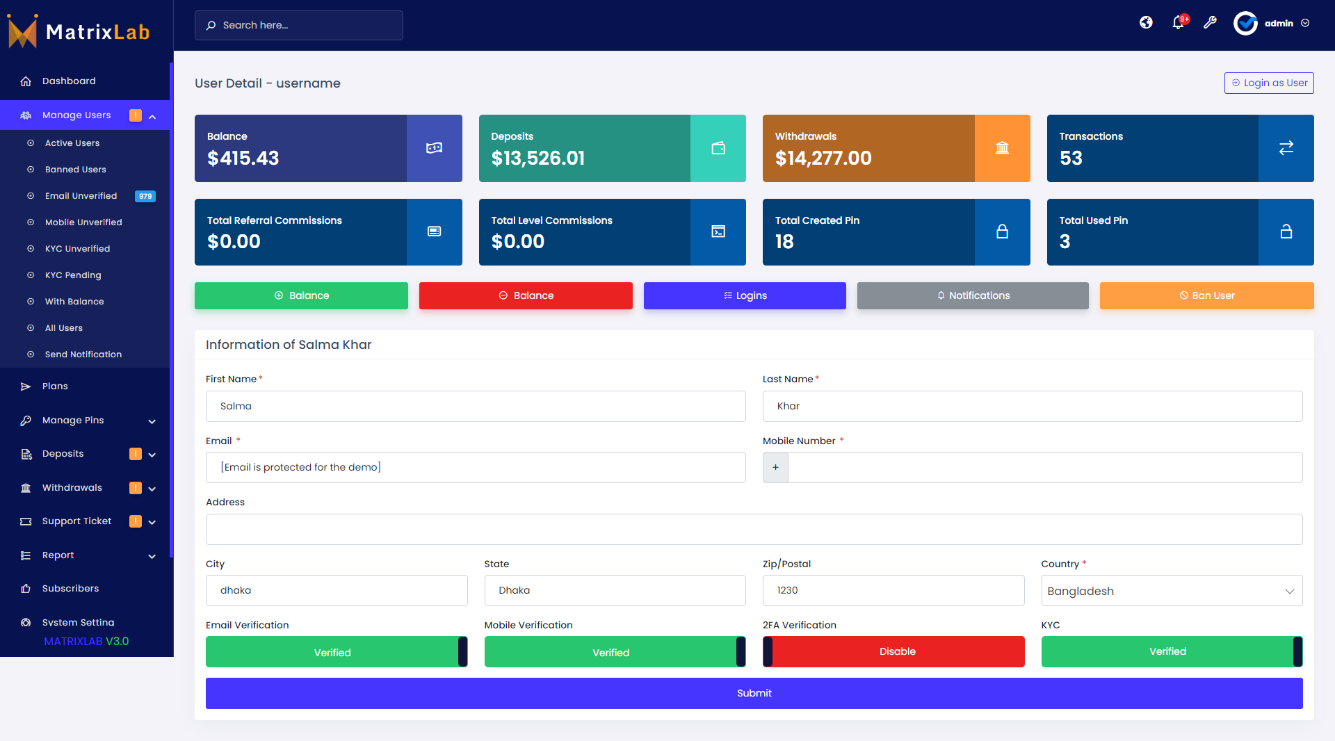 MatrixLab - Multilevel Matrix Platform by ViserLab | CodeCanyon