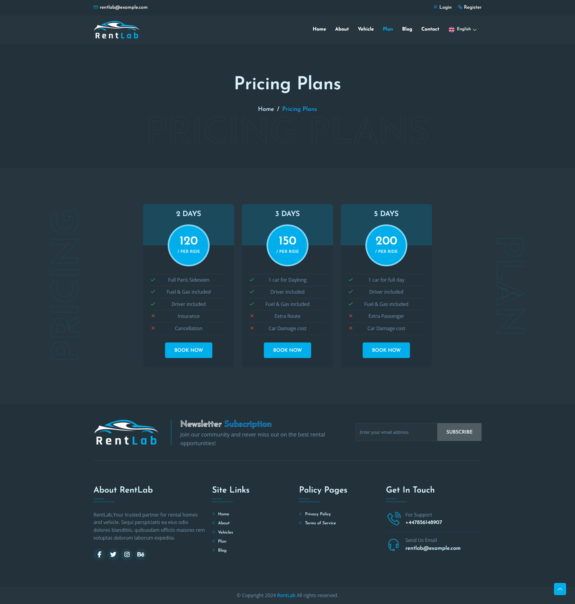 RentLab - Vehicles Rental Platform by ViserLab | CodeCanyon