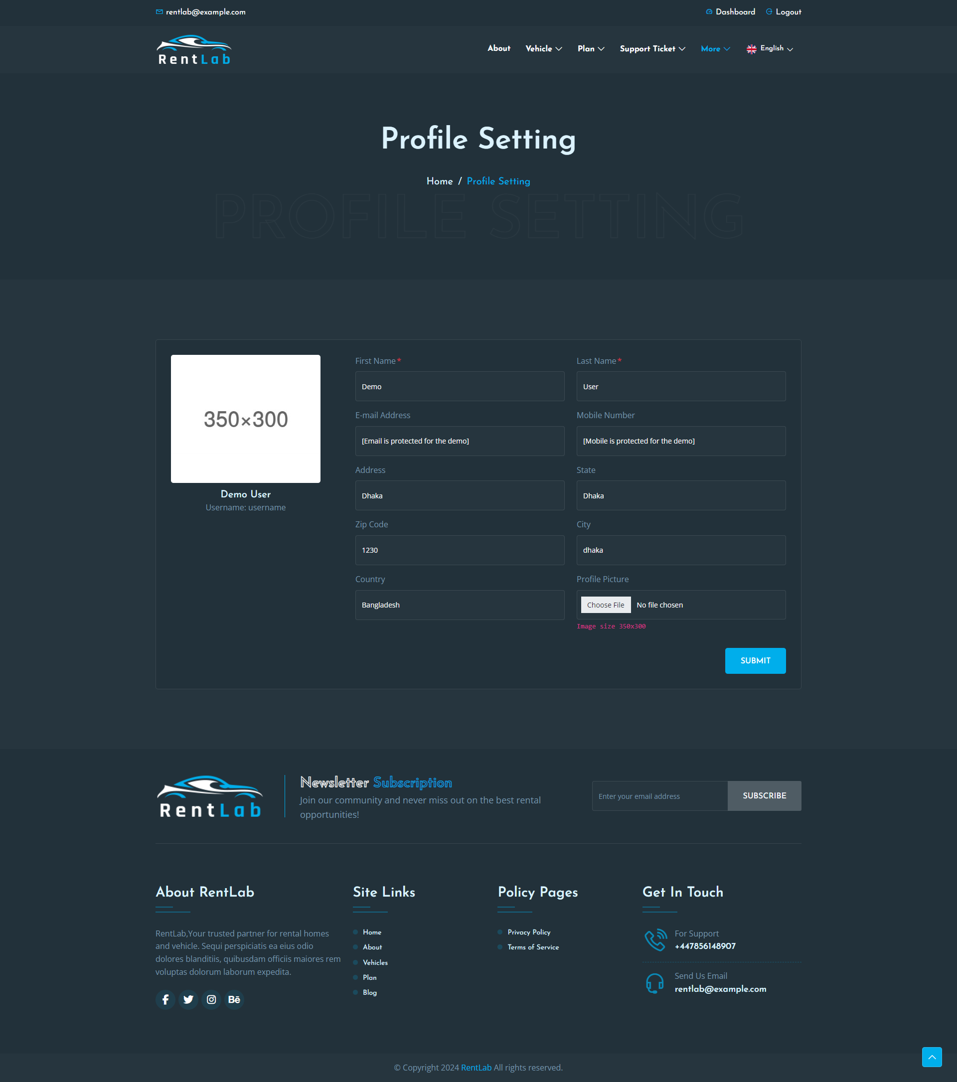 RentLab - Vehicles Rental Platform by ViserLab | CodeCanyon