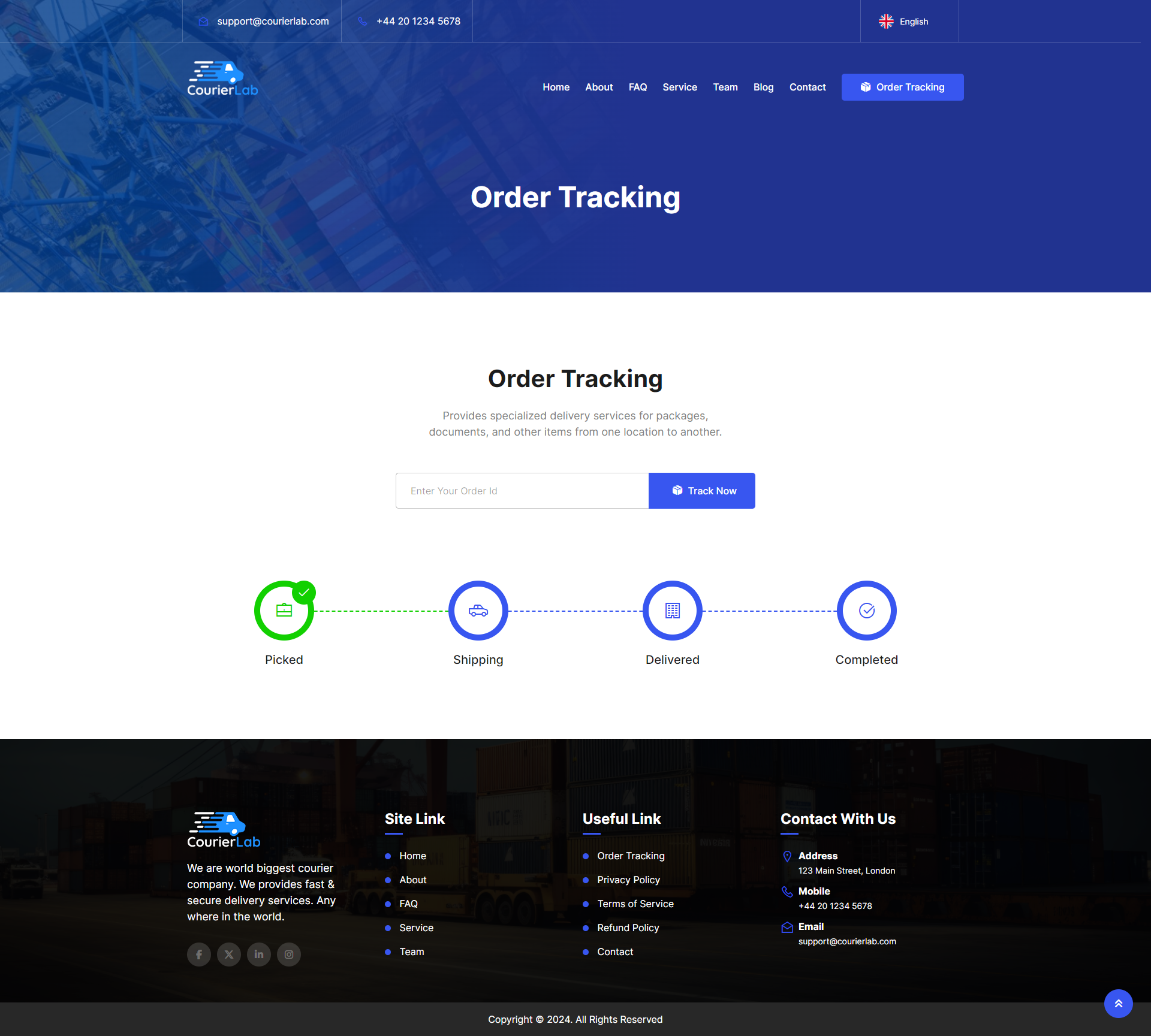 CourierLab - Online Courier And Parcel Tracking Platform by ViserLab