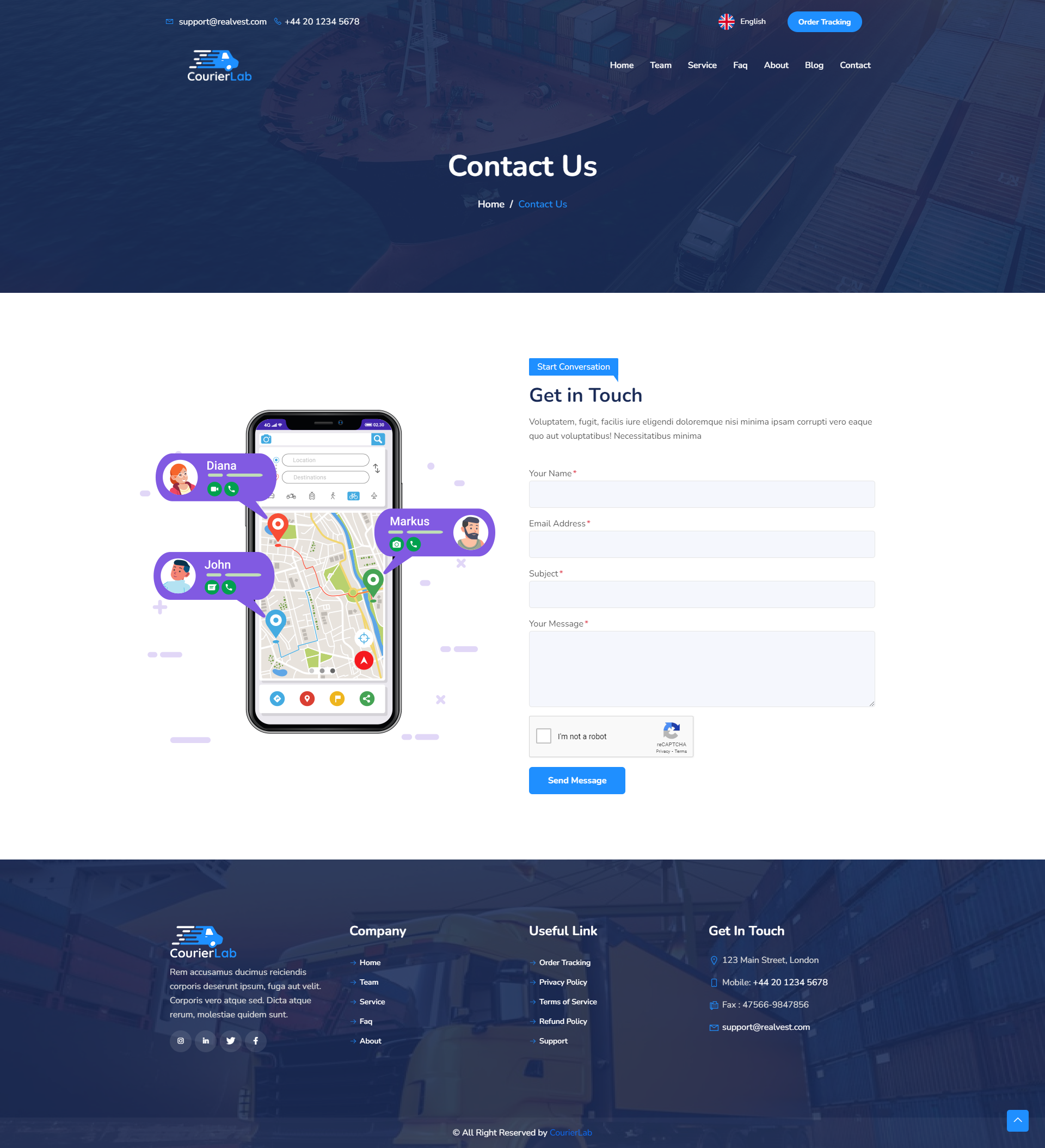 CourierLab - Online Courier And Parcel Tracking Platform by ViserLab