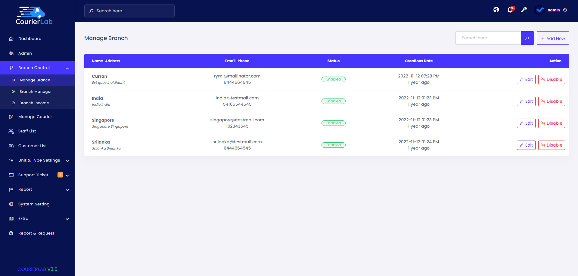 CourierLab - Online Courier And Parcel Tracking Platform by ViserLab