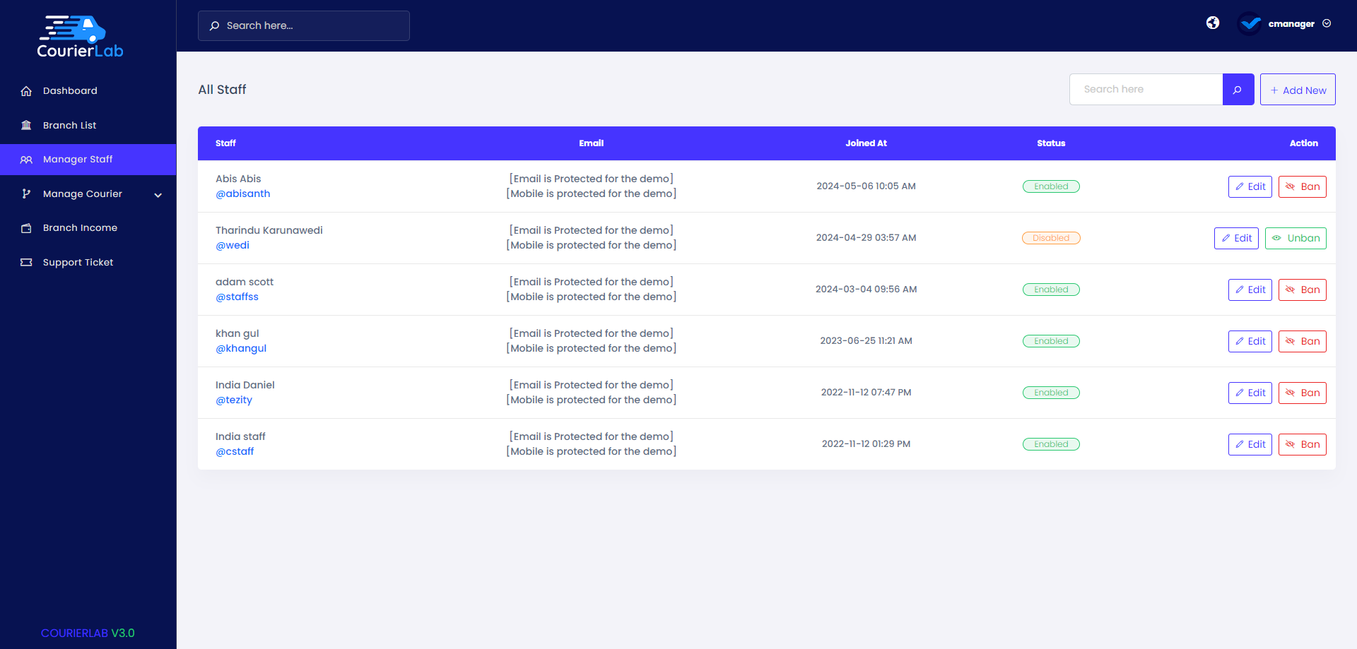 CourierLab - Online Courier And Parcel Tracking Platform by ViserLab