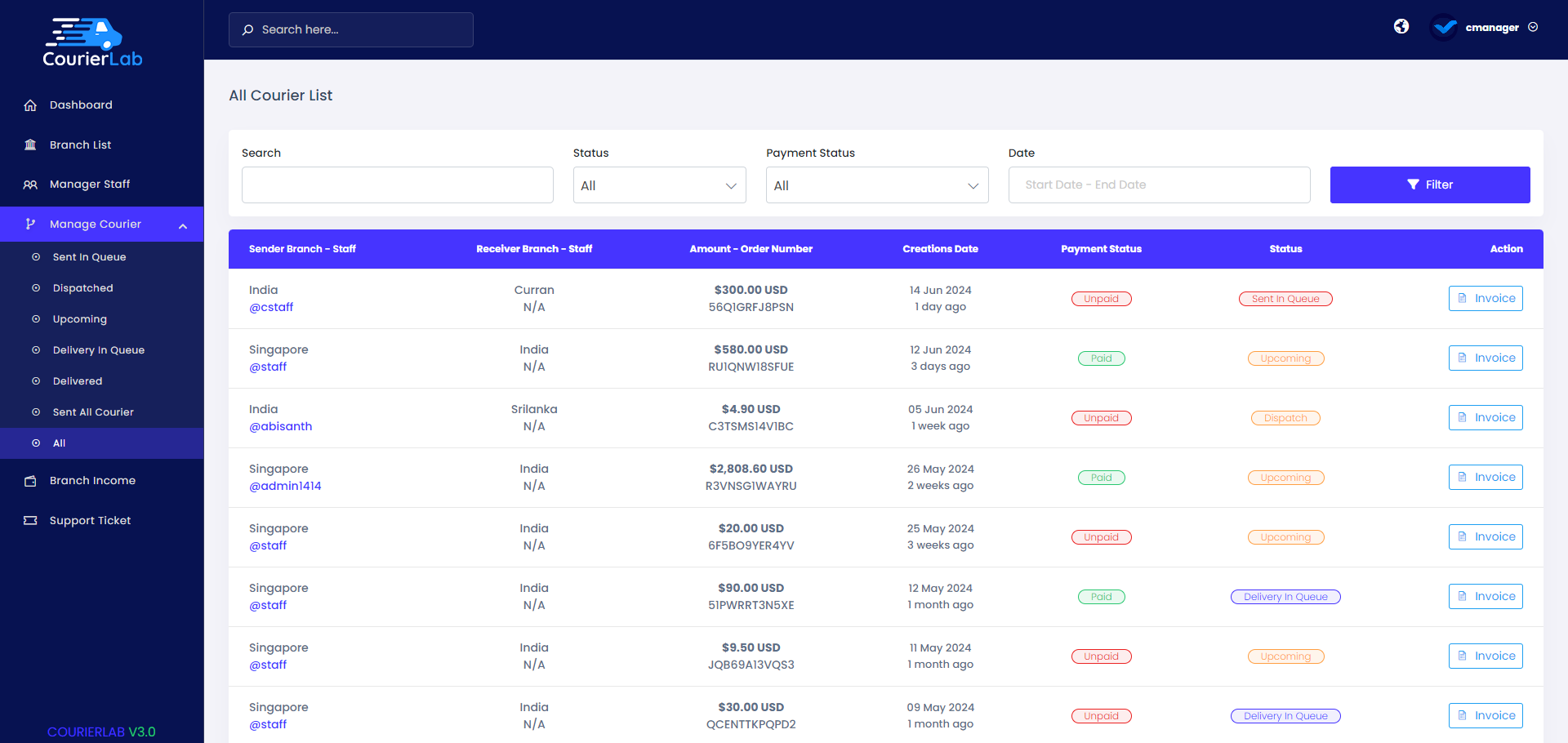 CourierLab - Online Courier And Parcel Tracking Platform by ViserLab