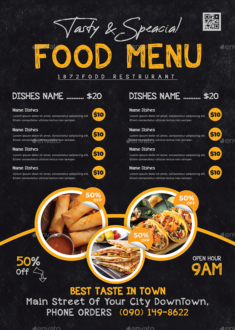Restaurant Menu Bundle Templates, Print Templates | GraphicRiver