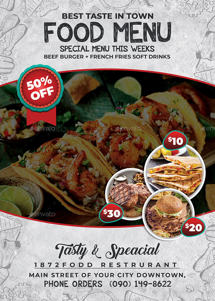 Restaurant Menu Bundle Templates, Print Templates | GraphicRiver