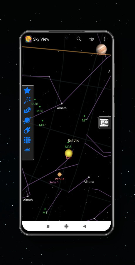 Night Sky View | Sky View Observatory | Constellation Finder | Android ...