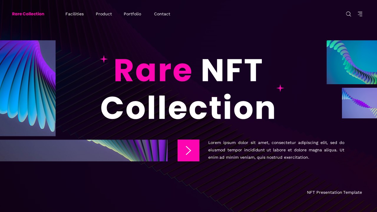 Rare NFT Collection - NFT Google Slide Templates, Presentation Templates