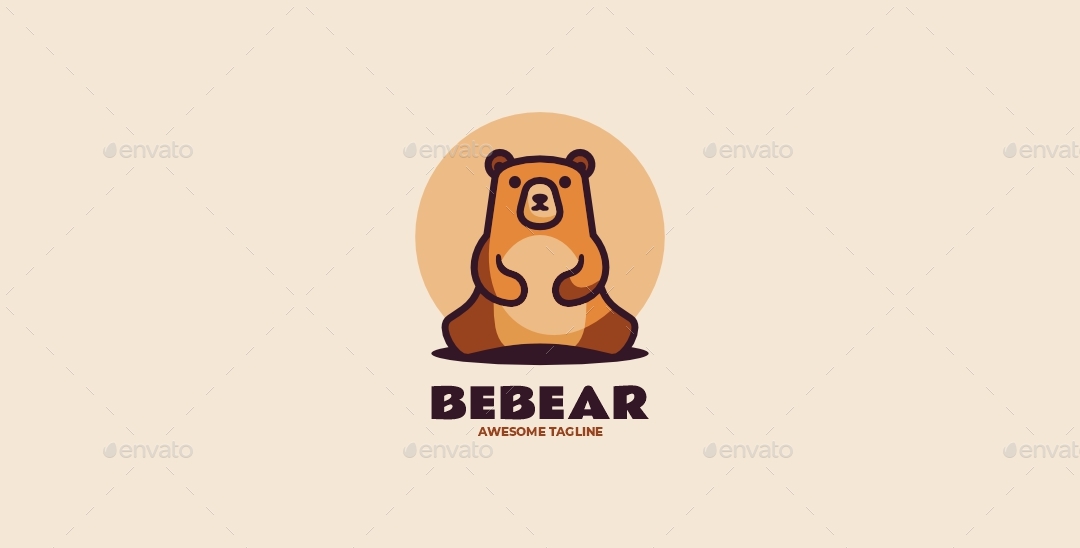 Bear Simple Mascot Logo Template, Logo Templates | GraphicRiver