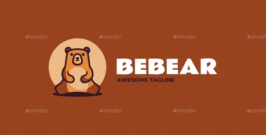 Bear Simple Mascot Logo Template, Logo Templates | GraphicRiver