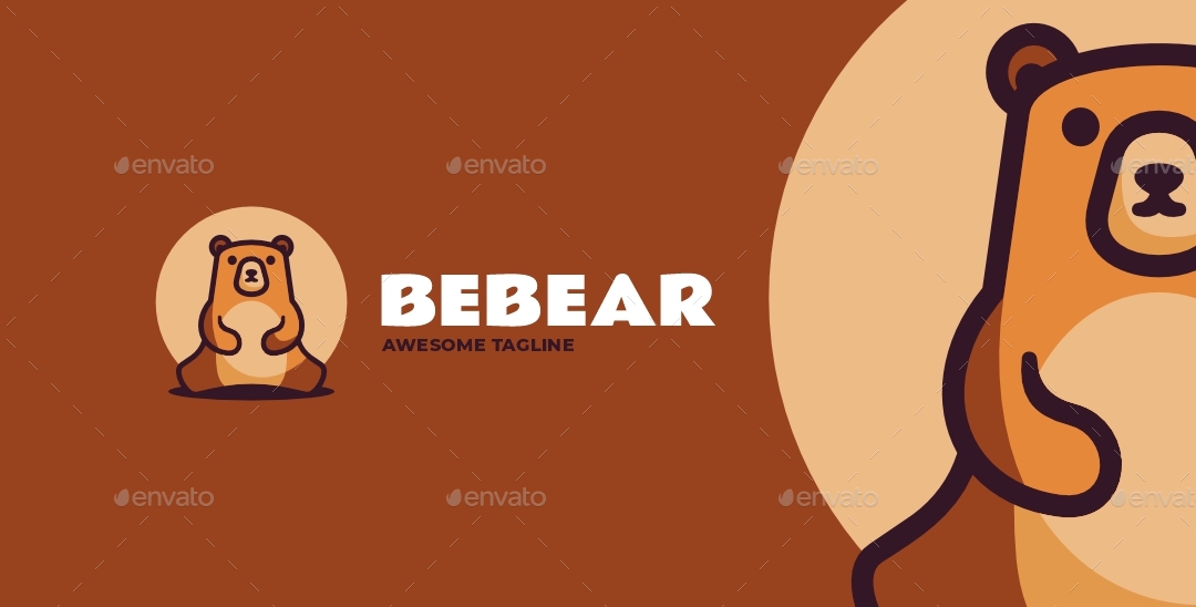 Bear Simple Mascot Logo Template, Logo Templates | GraphicRiver