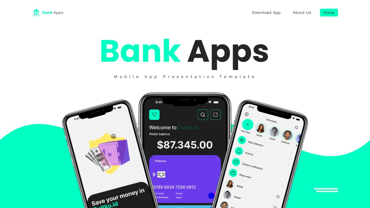 Bank Apps - Mobile App Powerpoint Templates, Presentation Templates