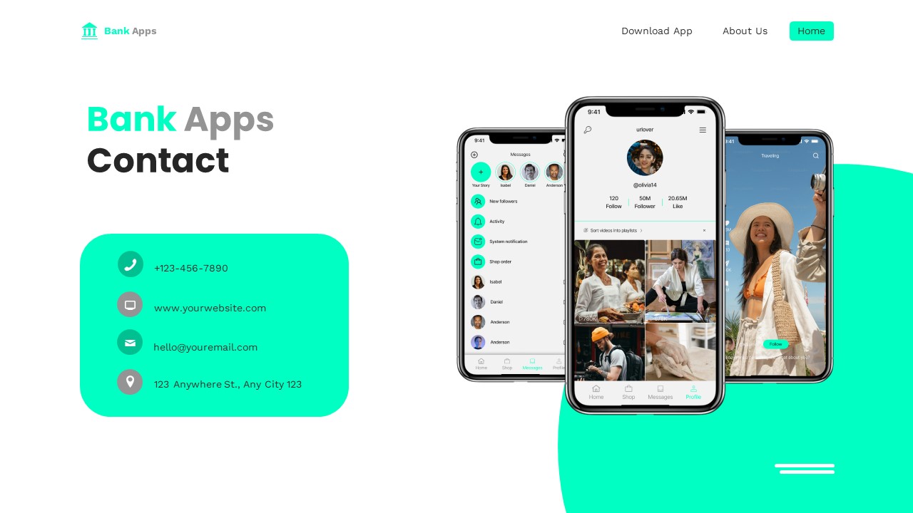 Bank Apps - Mobile App Powerpoint Templates, Presentation Templates