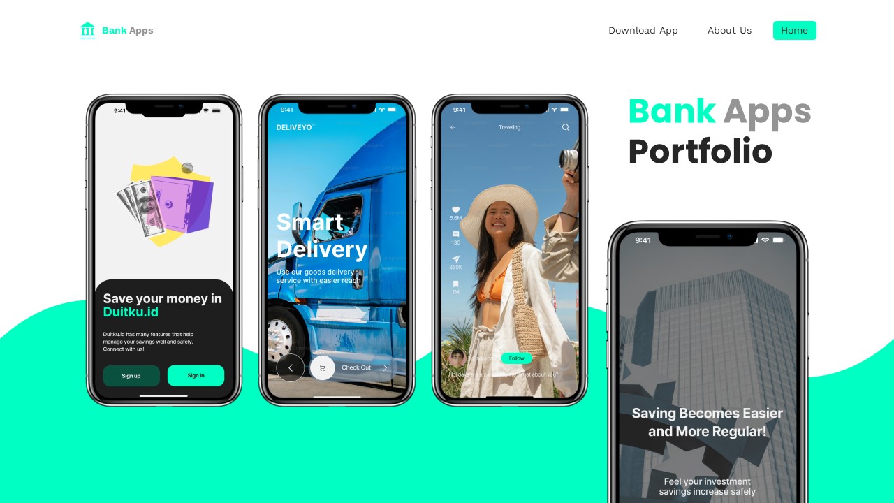 Bank Apps - Mobile App Powerpoint Templates, Presentation Templates