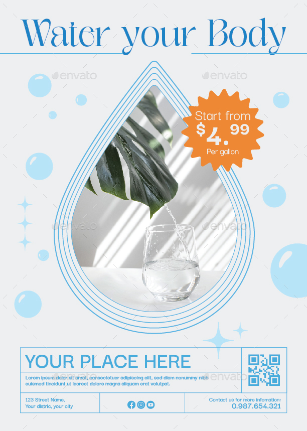Water Supplier Flyer, Print Templates | GraphicRiver