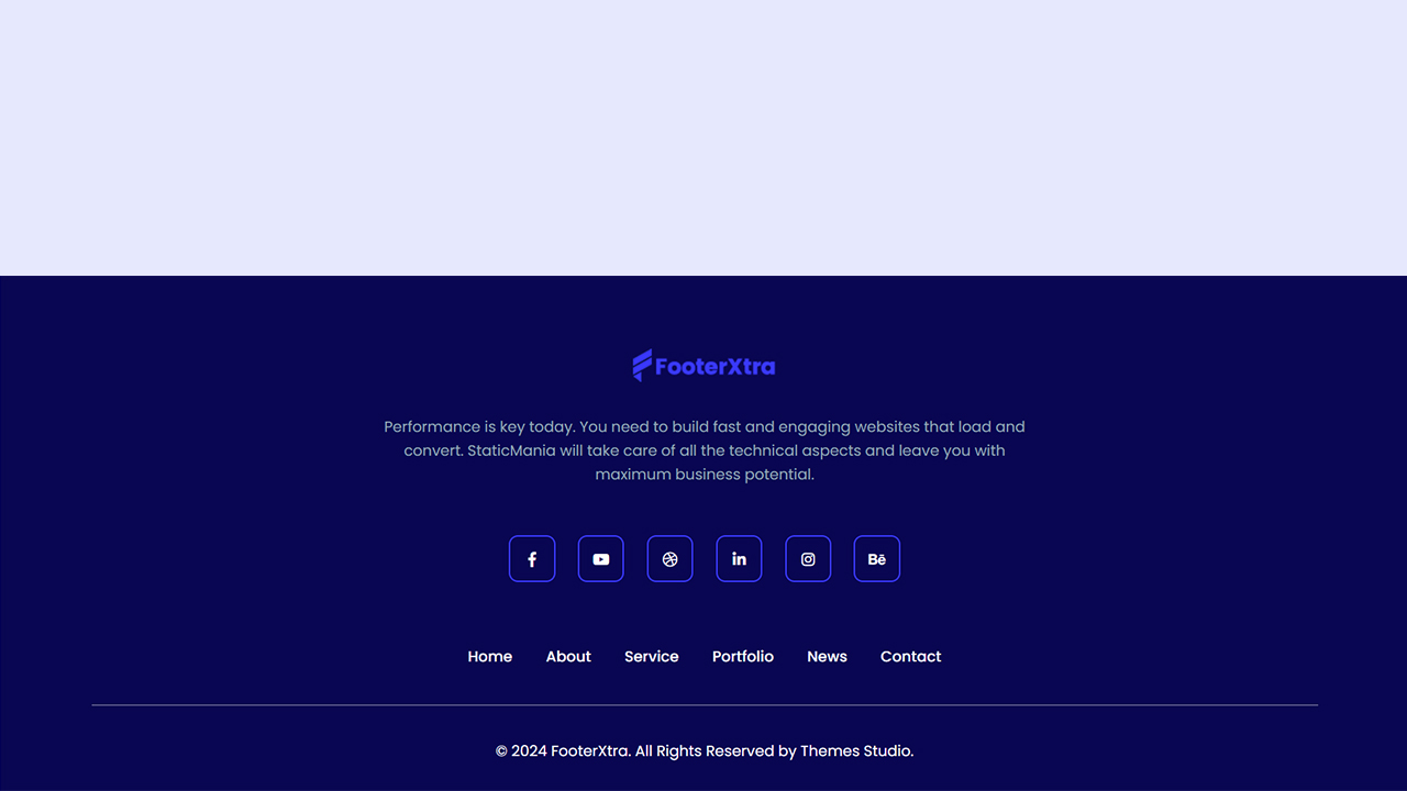 FooterXtra - Bootstrap 5 Footer Area Template by themes_studio | CodeCanyon