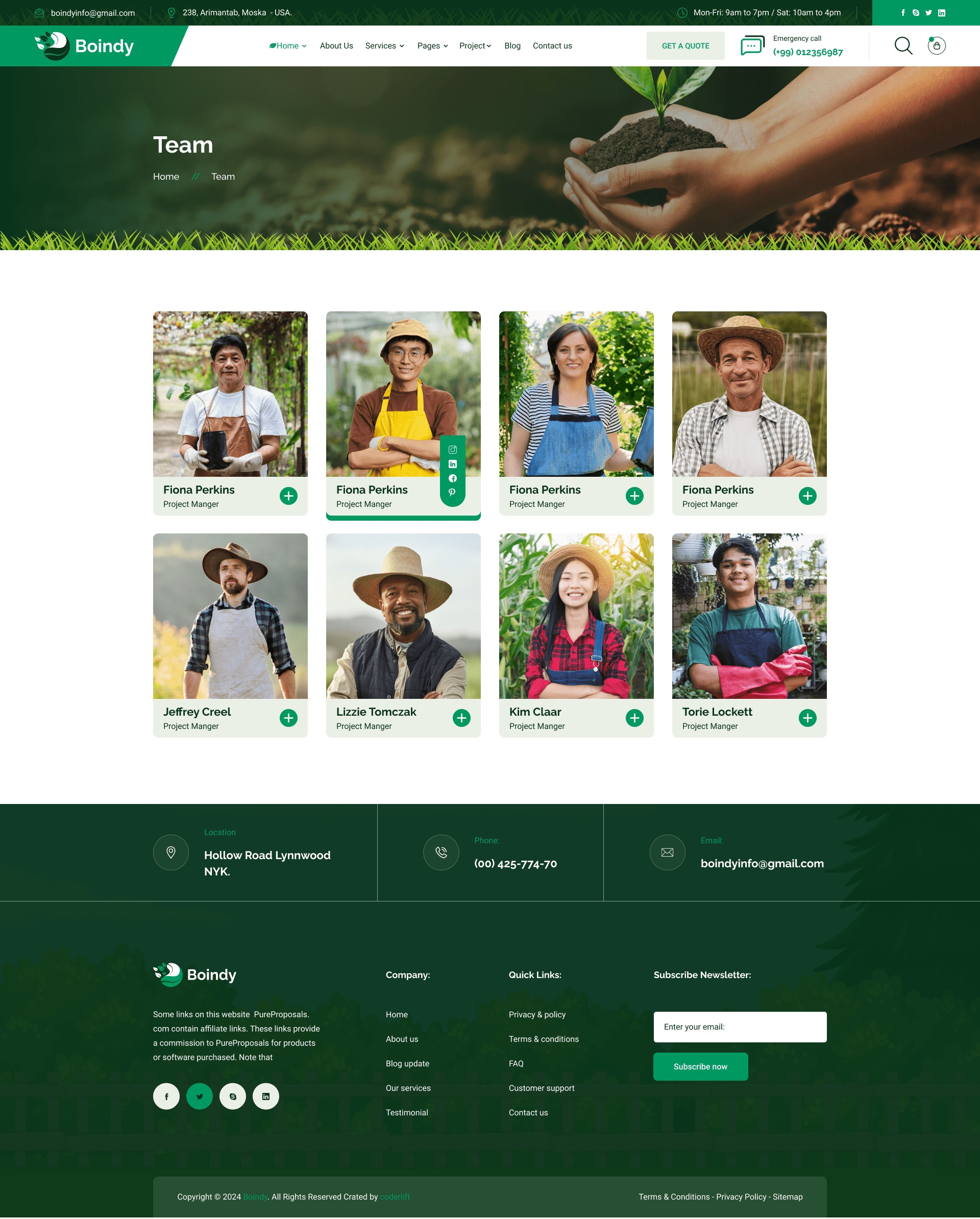 Boindy - Gardening and Landscaping Figma UI Template by spellthemes