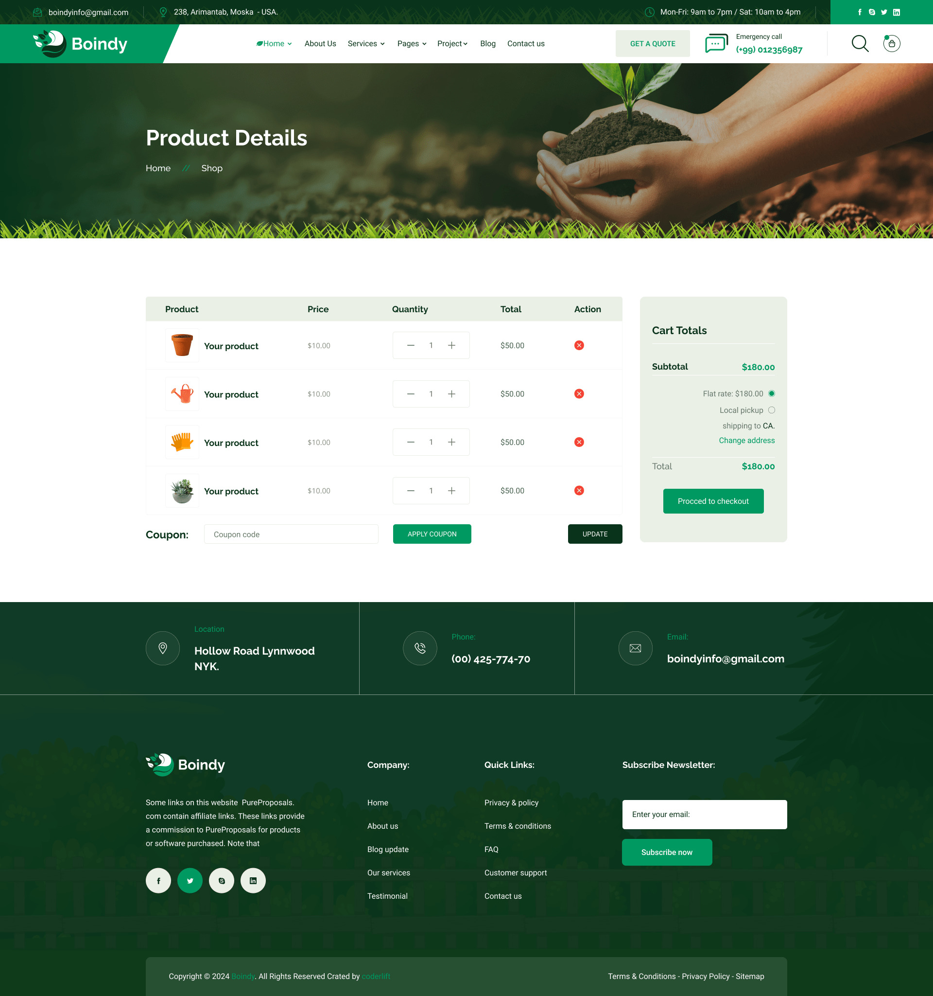 Boindy - Gardening and Landscaping Figma UI Template by spellthemes